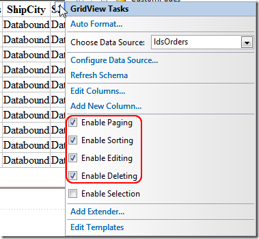 C# Bits: Part 3 - Standard ASP.Net Page with Dynamic Data features ...